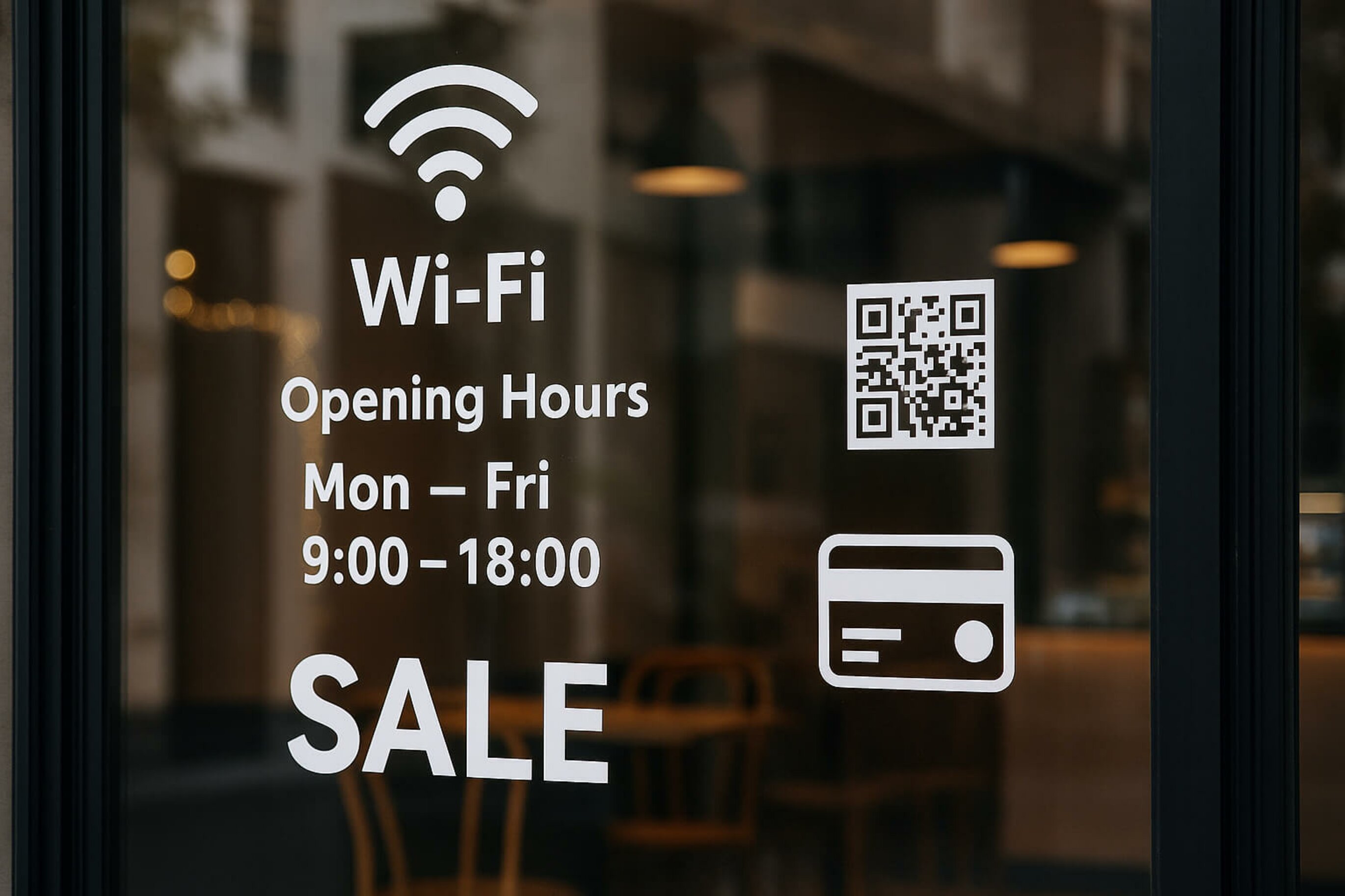 Information stickers for shop windows | myfolie.com